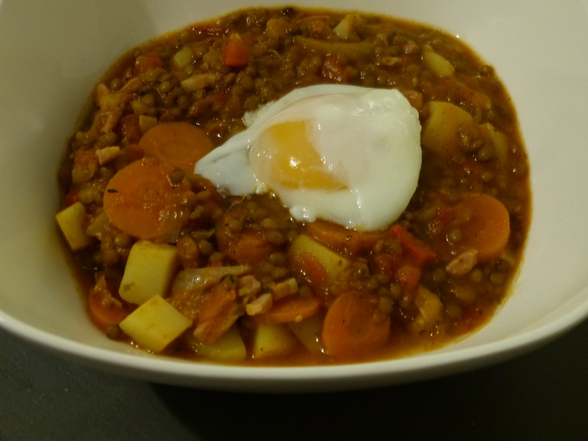 Soupe de lentilles aux lardons - Caroline GENEROSI