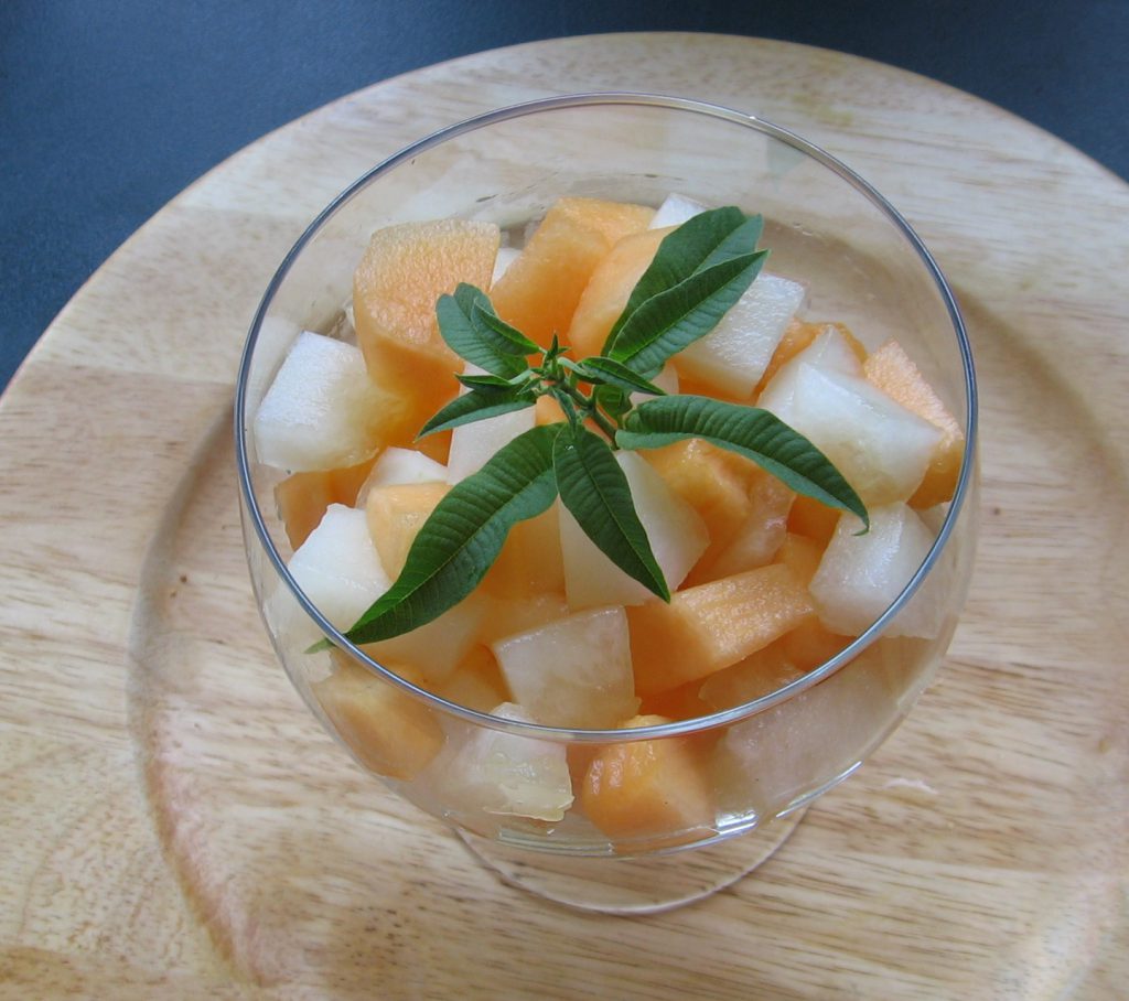 Duo de melons à l'infusion de verveine - Caroline GENEROSI
