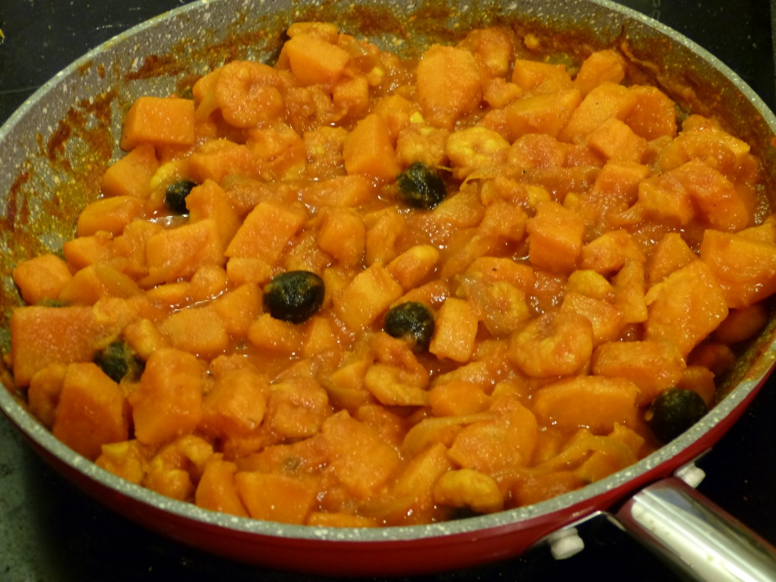 Tajine de crevettes aux patates douces - Caroline GENEROSI